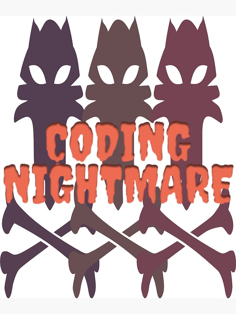 "Coding nightmare - animal skull " Poster for Sale by Kinkalow | Redbubble