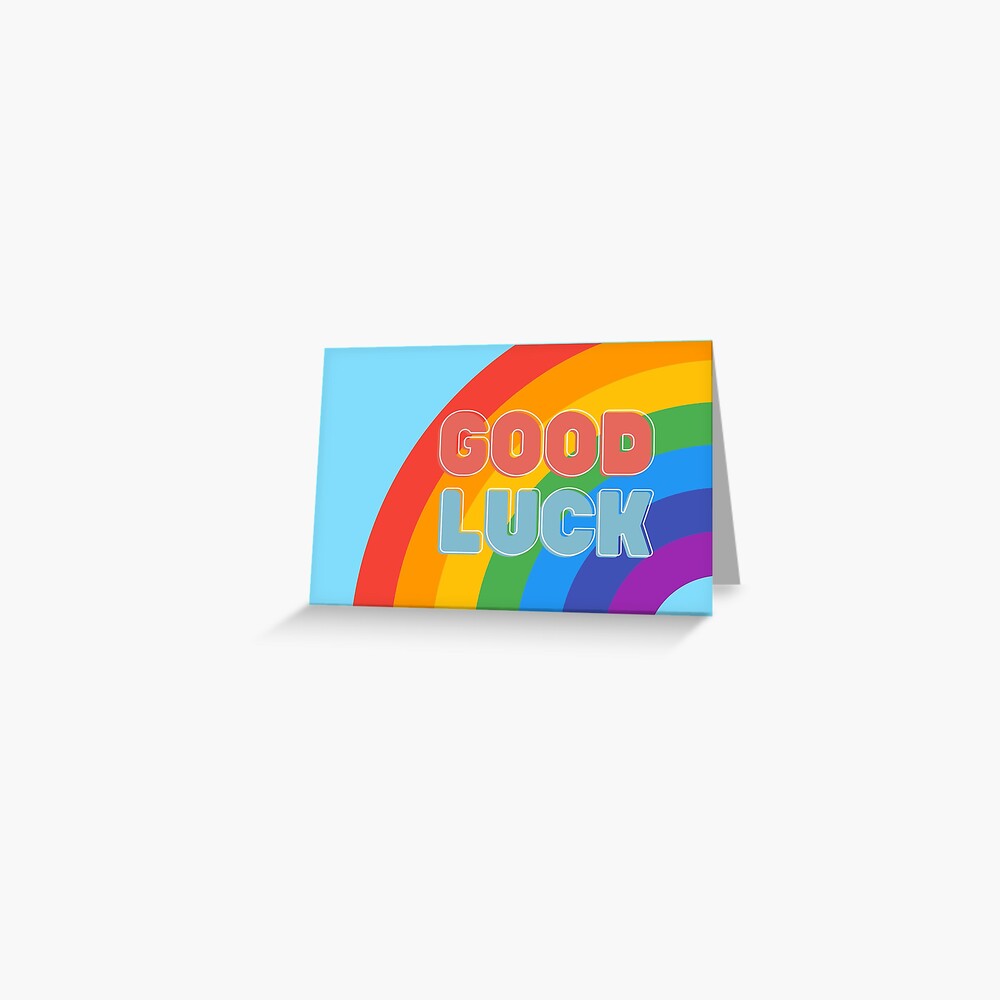 "Rainbow Good Luck Greeting Card" Greeting Card for Sale by ...