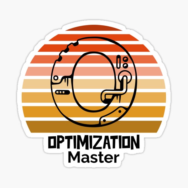 "Optimization Master" Sticker for Sale by MSistersDesigns | Redbubble