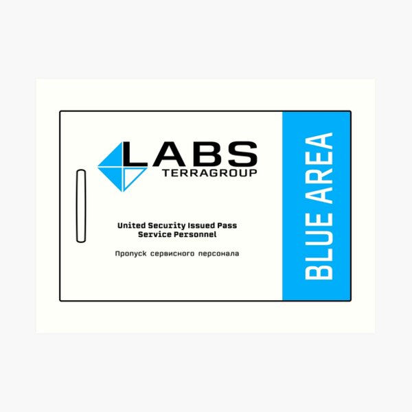 "Escape From Tarkov Labs Blue Keycard " Art Print for Sale by ryogm ...