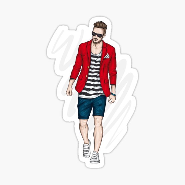 "Handsome Guy | Cool Guy | Stylish Guy" Sticker for Sale by Obsesie ...