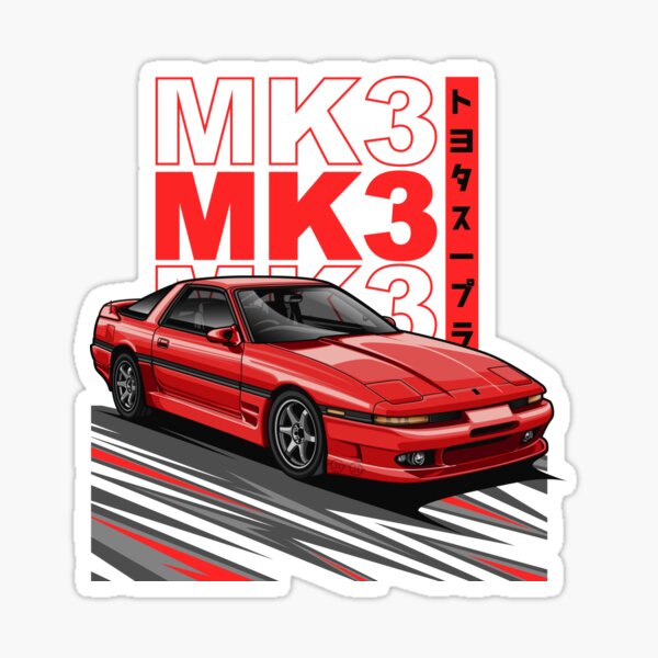 "The Legend Supra MK-3 (Crimson Red)" Sticker for Sale by JioojiProject ...
