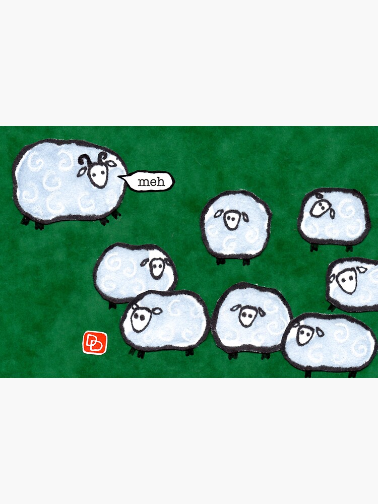 "Japanese Sheep Say Meh" Sticker for Sale by dosankodebbie | Redbubble