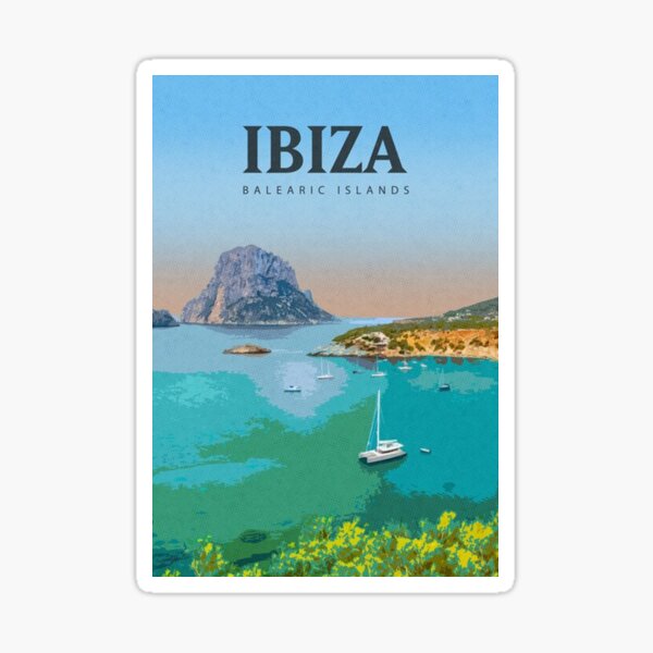 "Visit Ibiza" Sticker for Sale by josephroachh | Redbubble