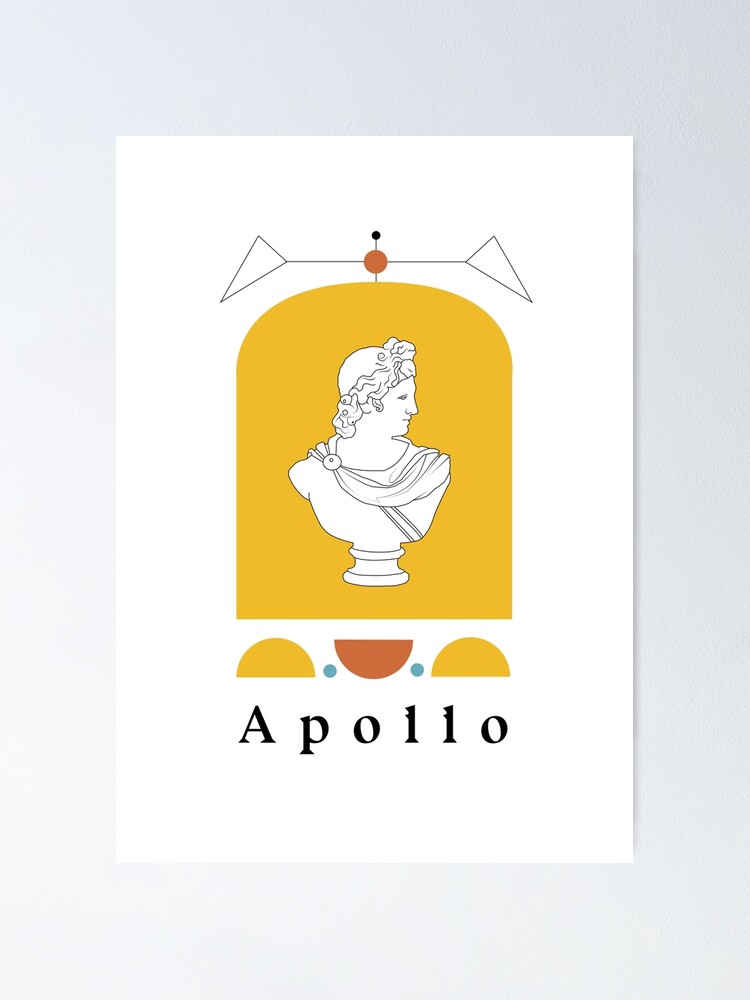 "Apollo Greek God Sculpture Art Print Golden " Poster by IrisNook ...