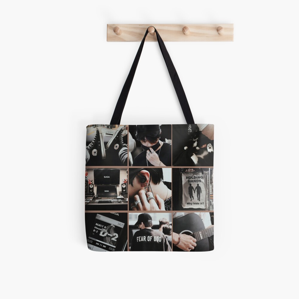 "Suga core black aesthetic moodboard" Tote Bag for Sale by gminforever5 ...