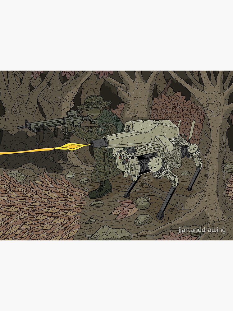 "ghost robotics sniper robot dog." Poster by jjartanddrawing | Redbubble