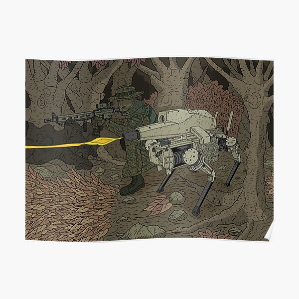 "ghost robotics sniper robot dog." Poster by jjartanddrawing | Redbubble
