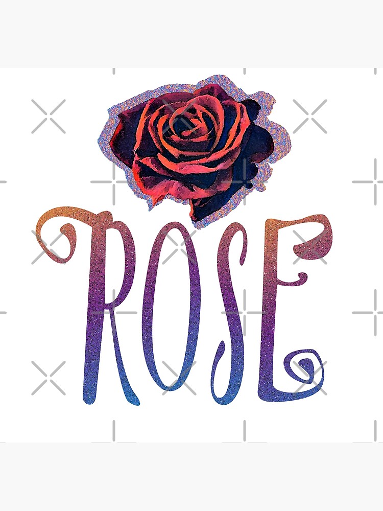 "Rose new drawing with modern rose word letter" Art Print for Sale by ...
