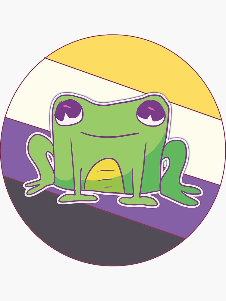 "Nonbinary frog " Sticker for Sale by ForTheFrogWar | Redbubble