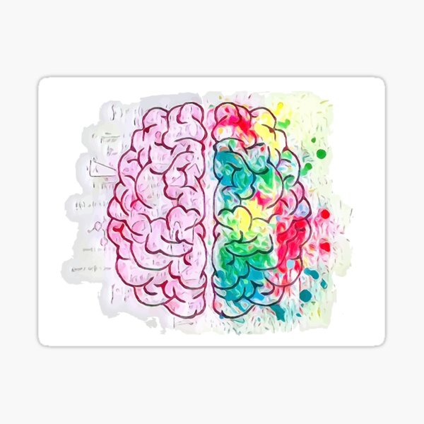 "creativity vs logic" Sticker for Sale by joanaiala | Redbubble