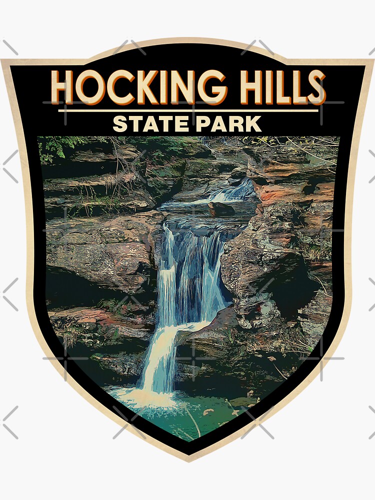 "Hocking Hills State Park Ohio Badge" Sticker for Sale by ...