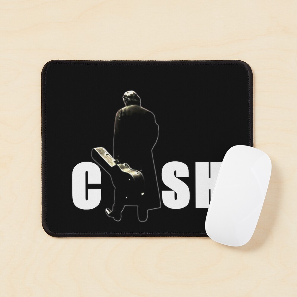"Johnny Cash Walking with Guitar Case Design" Sticker for Sale by ...