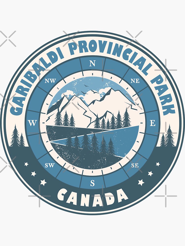 "Garibaldi Provincial Park Canada Vintage Hiking Design" Sticker for ...