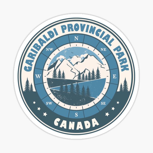 "Garibaldi Provincial Park Canada Vintage Hiking Design" Sticker for ...