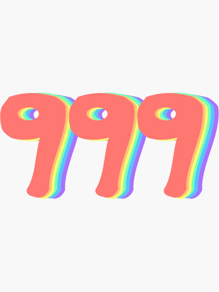 "999 Angel Number Sticker " Sticker for Sale by redbyrylee | Redbubble