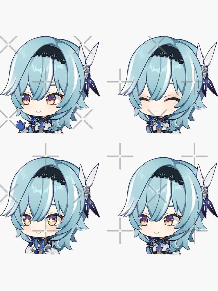 "Eula Genshin Impact Chibi Aufkleber-Set" Sticker von dudu-inpajamas ...