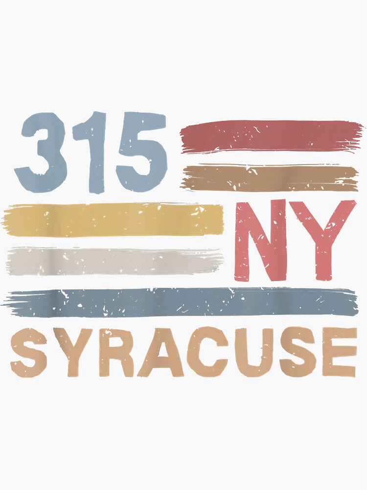 "Retro Syracuse Area Code 315 Residents State New York" Sticker for ...