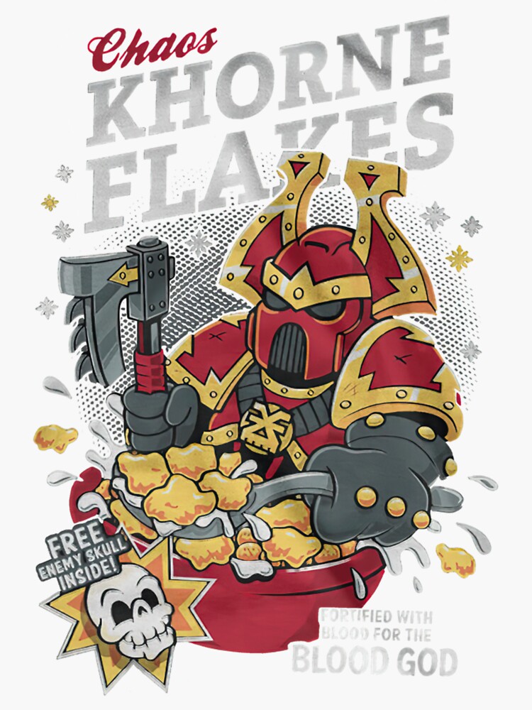 "Chaos khorne flakes Fortified with blood for the blood god| Perfect ...