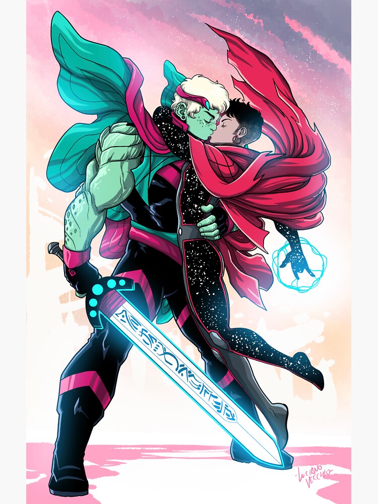 "wiccan & hulkling" Sticker for Sale by rigley13 | Redbubble