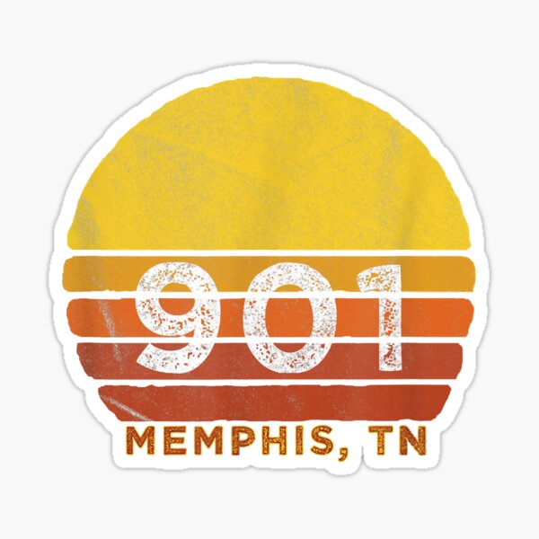 "Retro Vintage 901 Area Code Memphis TN Souvenir" Sticker for Sale by ...