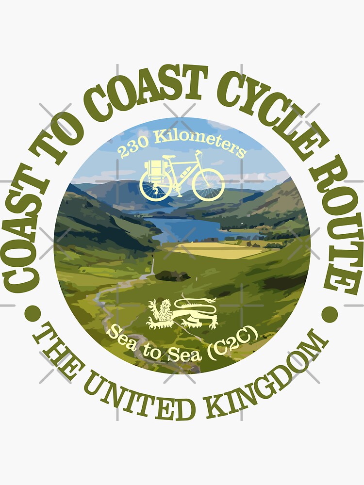 "Coast to Coast Cycle Route (C2C) (cycling c)" Sticker for Sale by ...