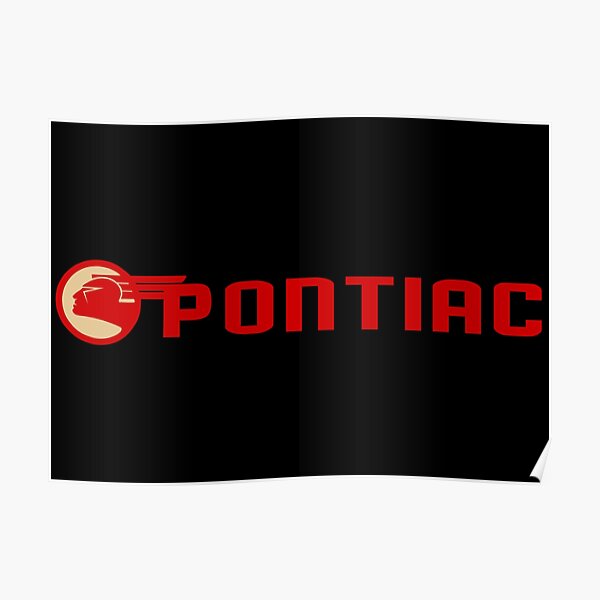 "Vintage Retro Pontiac Silver Streak Logo Red" Poster by MuscleCars ...