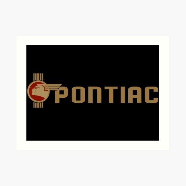 "Vintage Retro Pontiac Silver Streak Logo Gold" Art Print by MuscleCars ...