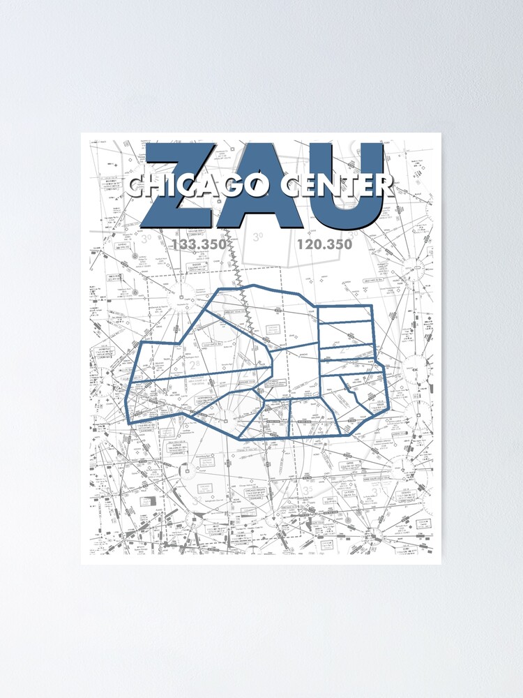 "ZAU Chicago Center Air Traffic Control ATC Artwork" Poster for Sale by ...