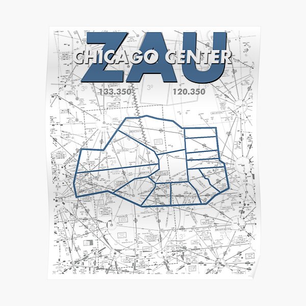 "ZAU Chicago Center Air Traffic Control ATC Artwork" Poster for Sale by ...