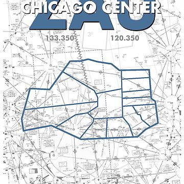 "ZAU Chicago Center Air Traffic Control ATC Artwork" Poster for Sale by ...