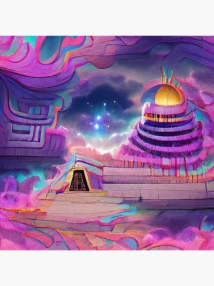 "Psychedelic/Geometric Sacred Temple" Sticker by aLklaNCE | Redbubble