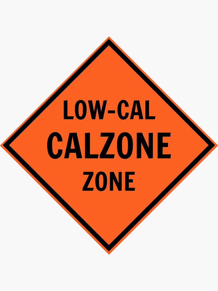 "Low-Cal Calzone Zone Parks and Recreation" Sticker for Sale by ...