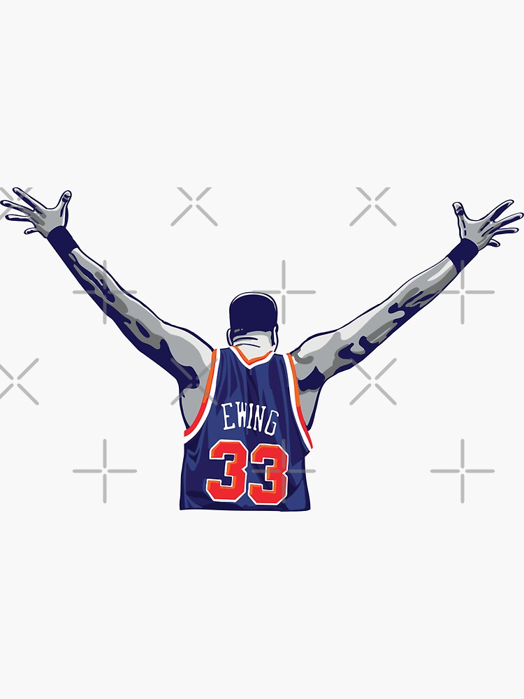 "Patrick Ewing Raised Hands Qiangy" Sticker for Sale by qiangdade ...