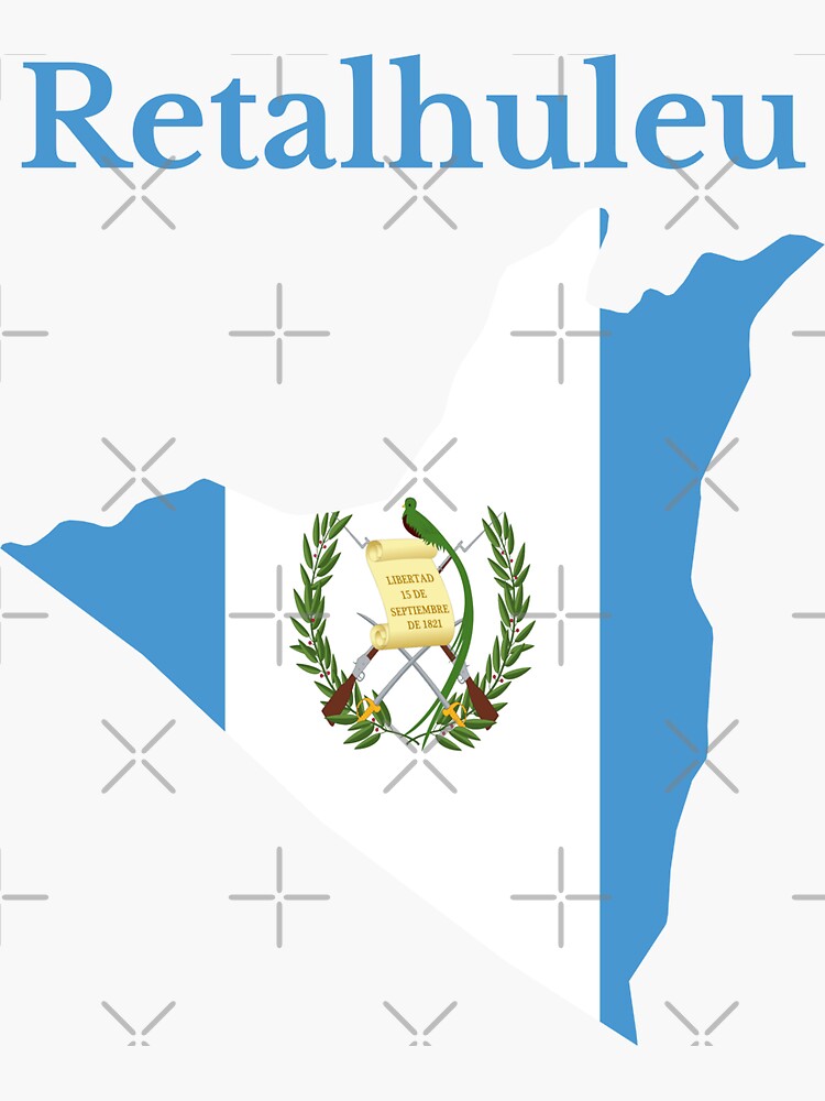 "Retalhuleu Department Map, Guatemala" Sticker for Sale by Marwa ...