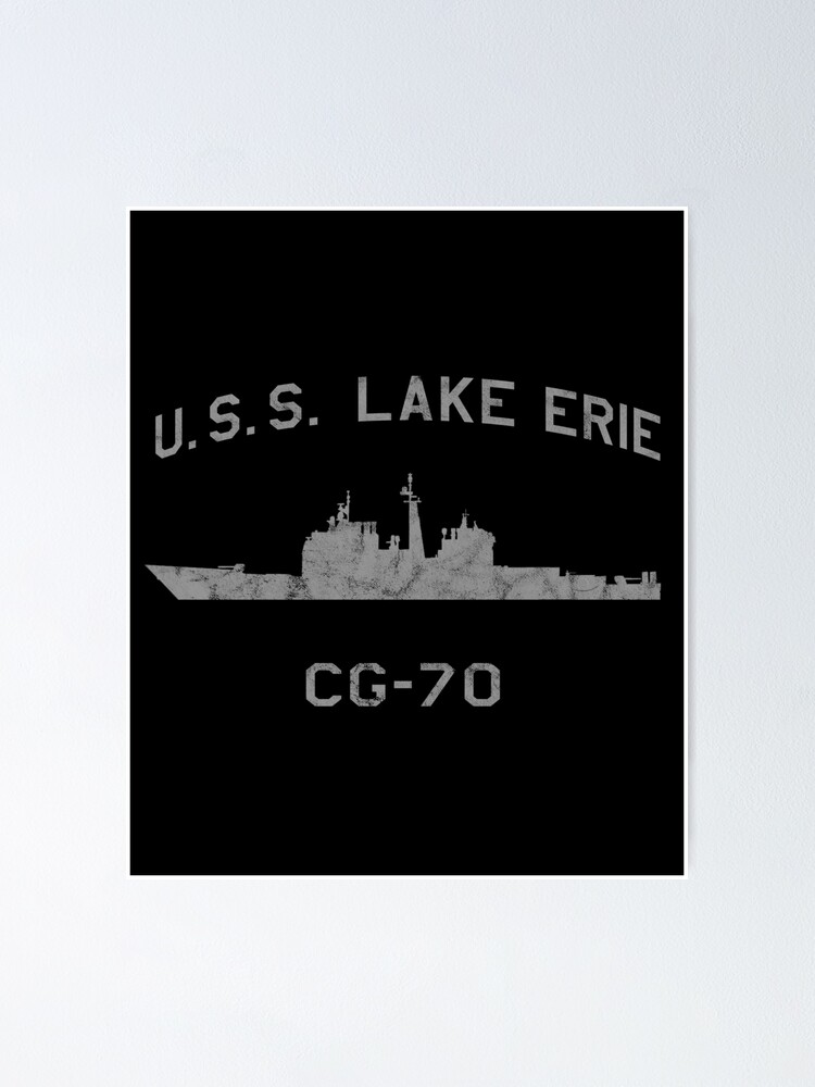 "CG-70 USS Lake Erie US Navy Guided-Missile Cruiser Profile Vintage ...