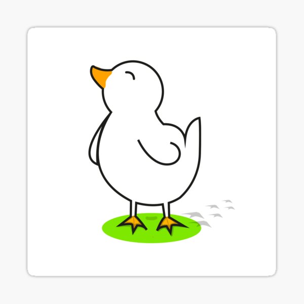 "A CUTE HAPPY DUCK" Sticker for Sale by Eleanorshop | Redbubble