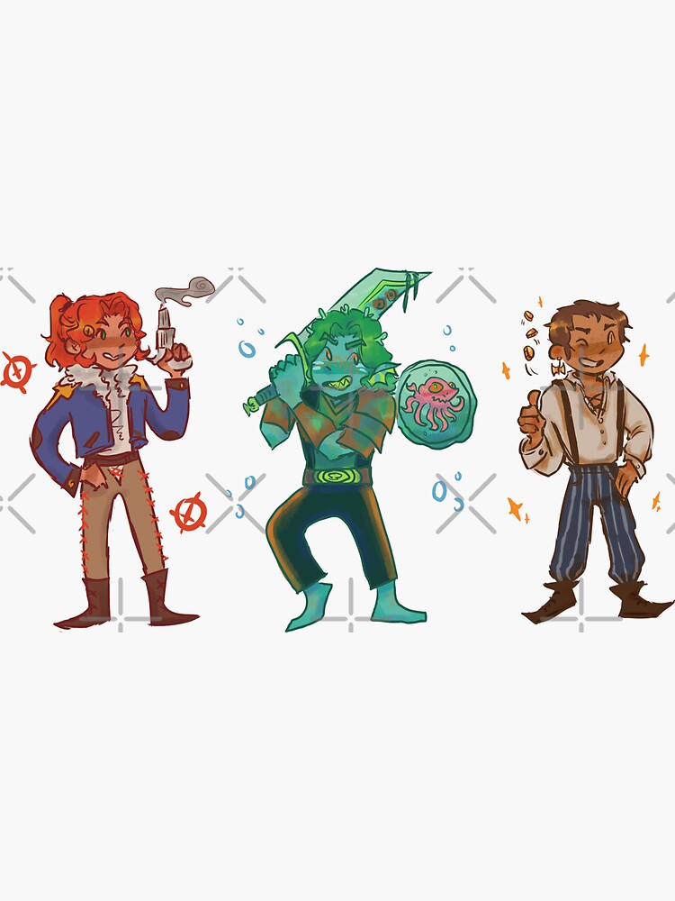 "JRWI Riptide pirates sticker set" Sticker for Sale by coconutfeud ...