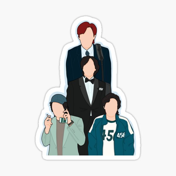 "Squid game - player 456" Sticker by MomosDrawing | Redbubble