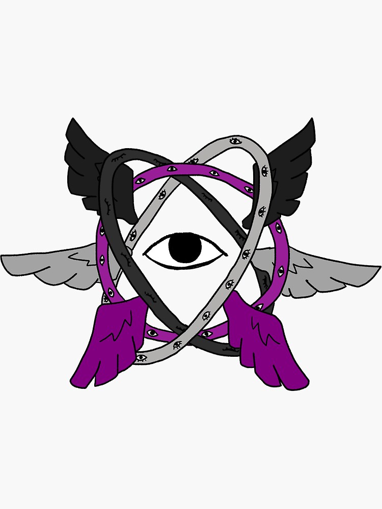 "asexual true form angel pride" Sticker for Sale by sonnestar | Redbubble