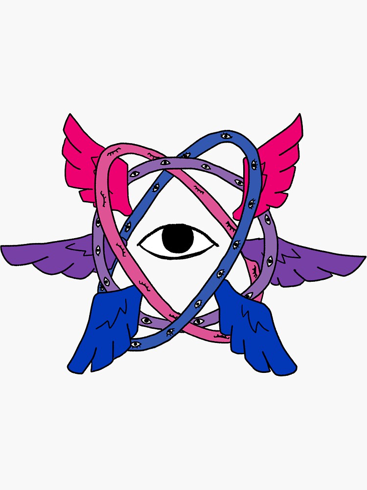 "Bi pride true form angel" Sticker for Sale by sonnestar | Redbubble