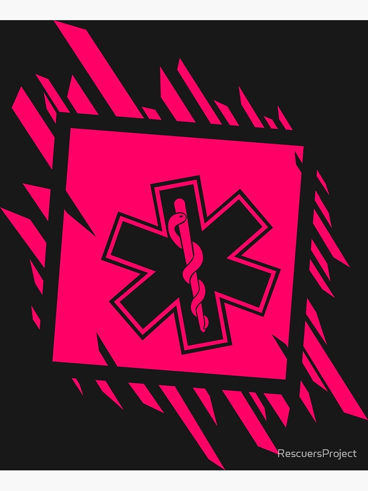 "Star of Life - Pink - EMT, EMR, EMS, Paramedic, Medical Staff, Rescuer ...