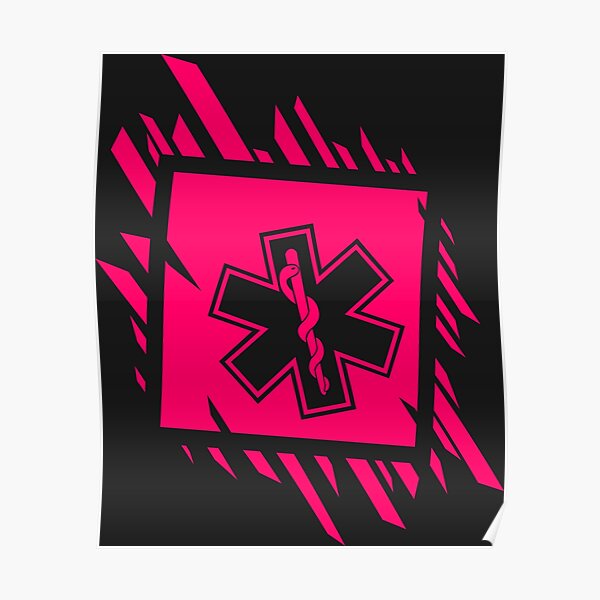 "Star of Life - Pink - EMT, EMR, EMS, Paramedic, Medical Staff, Rescuer ...