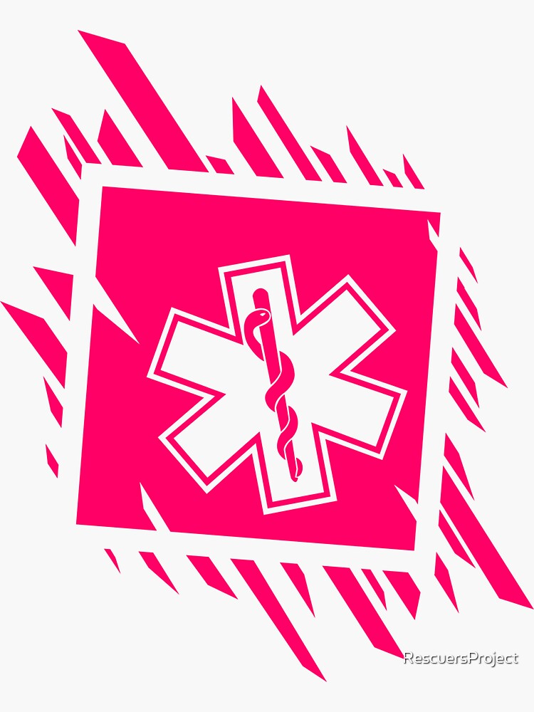 "Star of Life - Pink - EMT, EMR, EMS, Paramedic, Medical Staff, Rescuer ...