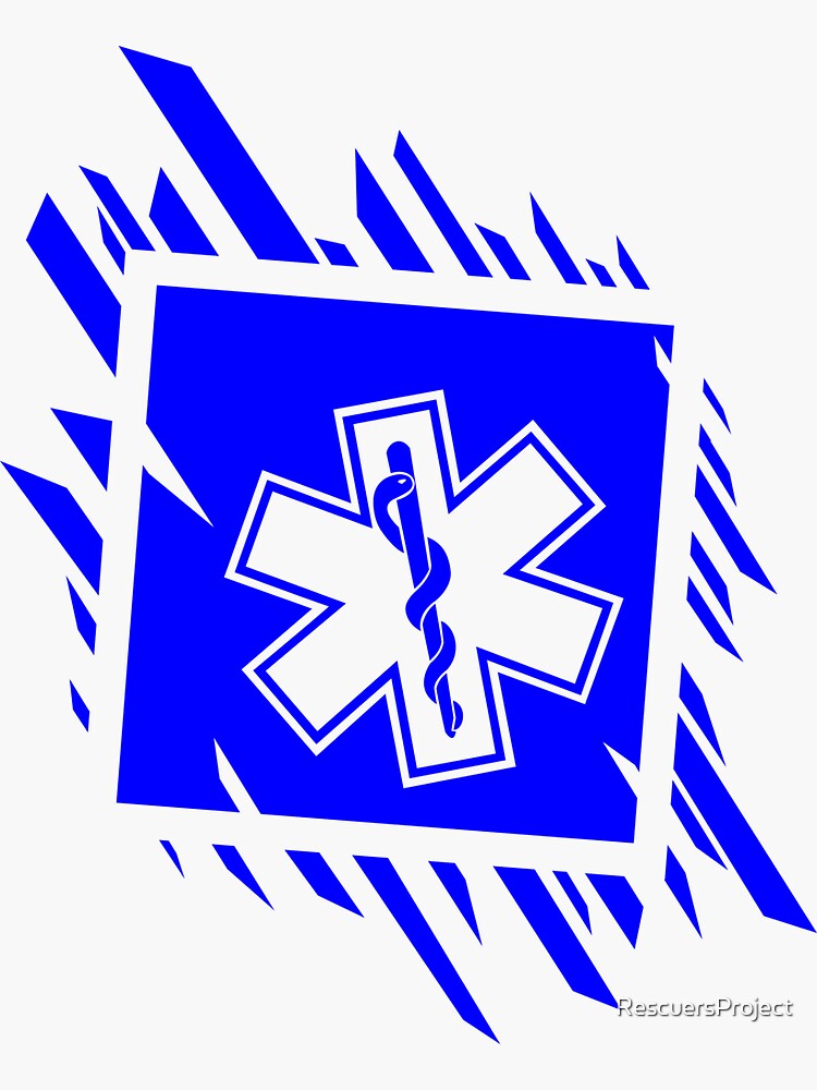 "Star of Life - Blue - EMT, EMR, EMS, Paramedic, Medical Staff, Rescuer ...