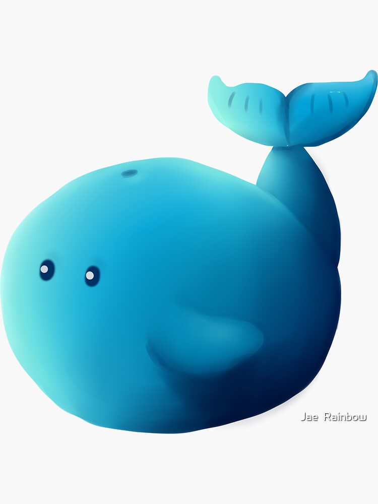 "Cute fat Whale" Sticker by Ivegotartitude | Redbubble