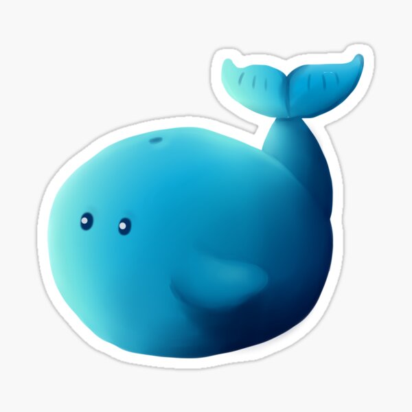 "Cute fat Whale" Sticker by Ivegotartitude | Redbubble