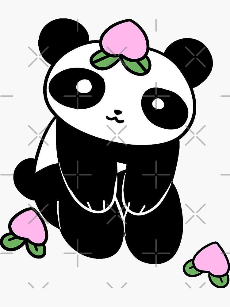 "Peach Fruit Panda" Sticker for Sale by SaradaBoru | Redbubble