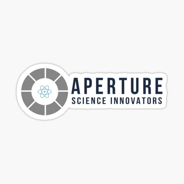 "APERTURE SCIENCE INNOVATORS Version 1" Sticker for Sale by YunBae ...