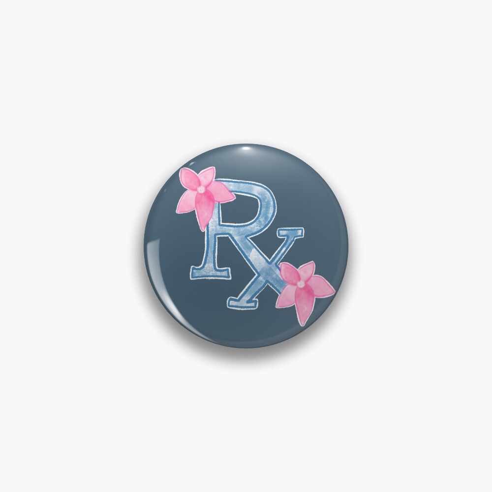 "Rx (blue)" Sticker for Sale by Happimola Designs | Redbubble